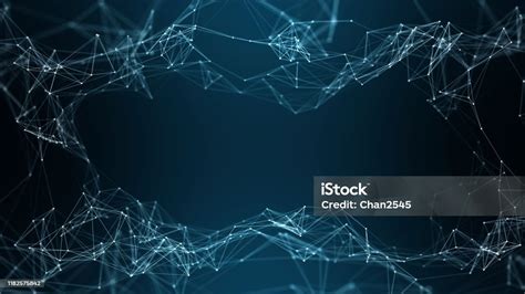 미래 혁신 기술 디지털 비즈니스 도트 라인 네트워크 분권화 통신 연결의 신경총 패턴에 깜박이는 빛추상 그림 배경 모션 변환 건설 프레임에 대한 스톡 벡터 아트 및 기타