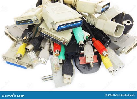 Computer Plugs Stock Image Image Of Computer Accessory 46048149