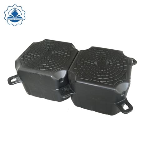 Black Modular Floating Dock Double Pontoon Cube