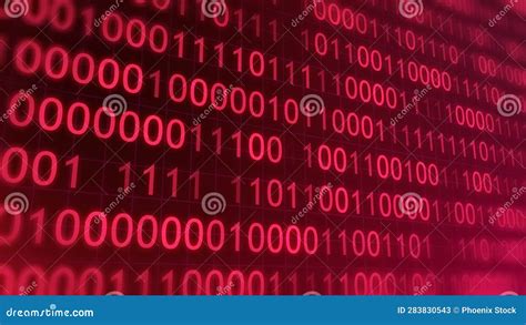 Binary Code 3d Bg With Camera Movement Abstract Binary 0 And 1 Stock