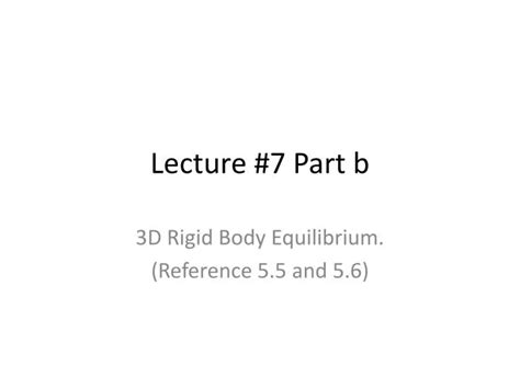 Ppt Lecture 7 Part B Powerpoint Presentation Free Download Id636146