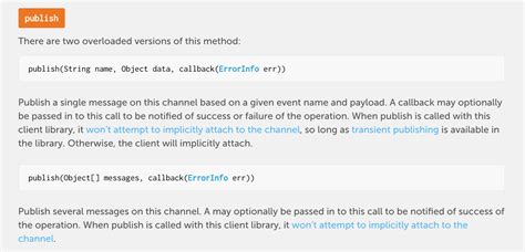 Publish With A Single Message Object Issue Ably Docs Github