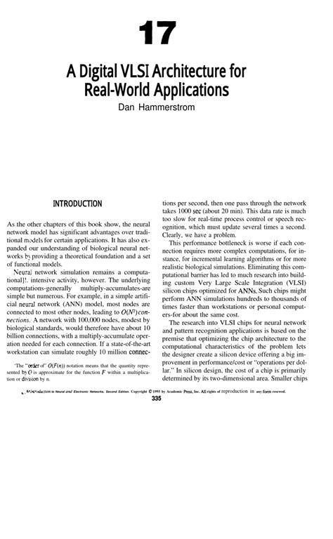 pdf a digital vlsi architecture for real world applications