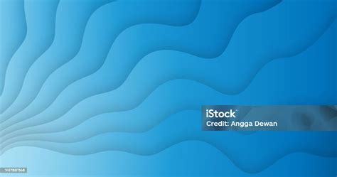 종이 컷 물결 모양의 추상 그라디언트 파란색은 복사 공간이있는 레이어 배경을 형성합니다 부드러운 그림자 종이 컷 아트와 트렌디 한 색상3d 깊은 파도를 잘라 현대적인 배너