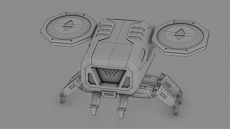 Fly Bot Rigged Character Superhive Formerly Blender Market