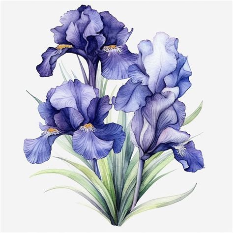 Premium Ai Image Dark Blue Iris
