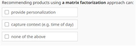 Solved Recommending Products Using A Matrix Factorization Chegg
