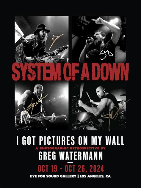 System Of A Down Pictures On My Wall Signed Limited Edition Event
