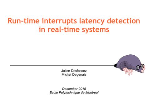 Ppt Run Time Interrupts Latency Detection In Real Time Systems