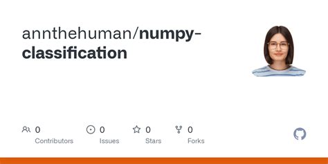 GitHub Annthehuman Numpy Classification