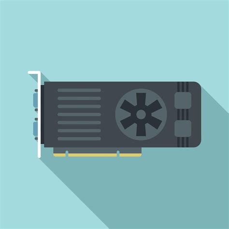Premium Vector Video Card Cooler Icon Flat Vector Computer Gpu Graphic Fan