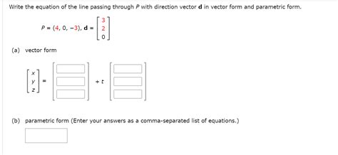Solved Write The Equation Of The Line Passing Through P With