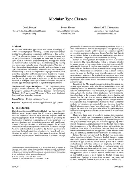 Pdf Modular Type Classes