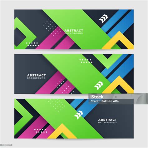 Abstract Modern Colorful Geometric Banner Background Design Template Dynamic Textured Geometric