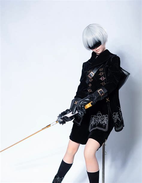 9S NieR Automata Celebrity Anime Sex Doll With Silicone Head Cute Sex Doll