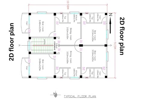 2d Floor Plan And Detailed Working Drawing In Autocad Upwork