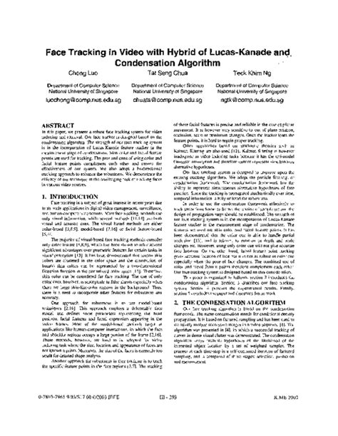 pdf face tracking in video with hybrid of lucas kanade and