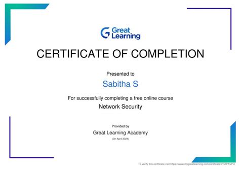 I Recently Earned My Network Security Certification From Great Learning