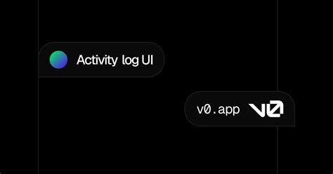 Activity Log Ui V0 By Vercel
