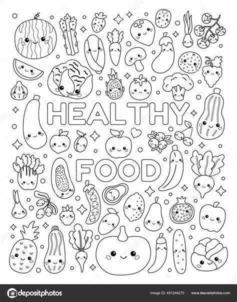 Food With Faces Coloring Pages