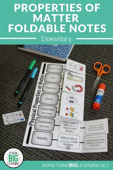 Properties Of Matter Foldable Notes And Sort Digital And Print Activity