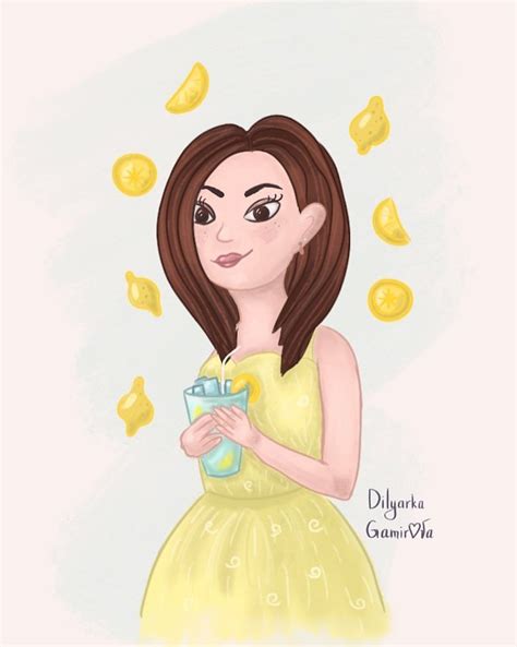 ЛИМОНАДНОЕ НАСТРОЕНИЕ🍋🍹 Я тут задумалась о лете😍 И решила нарисовать себя пока рисовала