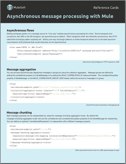 Asynchronous Message Processing Cheat Sheet Mulesoft Blog