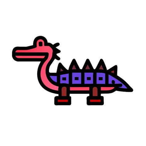 Alligator Purple Icon Vector Illustration Premium Ai Generated Vector