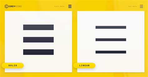 Menu Icon Solid CoreUI Icons SVG JavaScript TypeScript Webfont