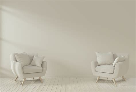 흰색 벽과 거실에 회색 안락 의자와 장식 식물 인테리어를 조롱 3d 렌더링 0명에 대한 스톡 사진 및 기타 이미지 0명 3차원 형태 거실 Istock