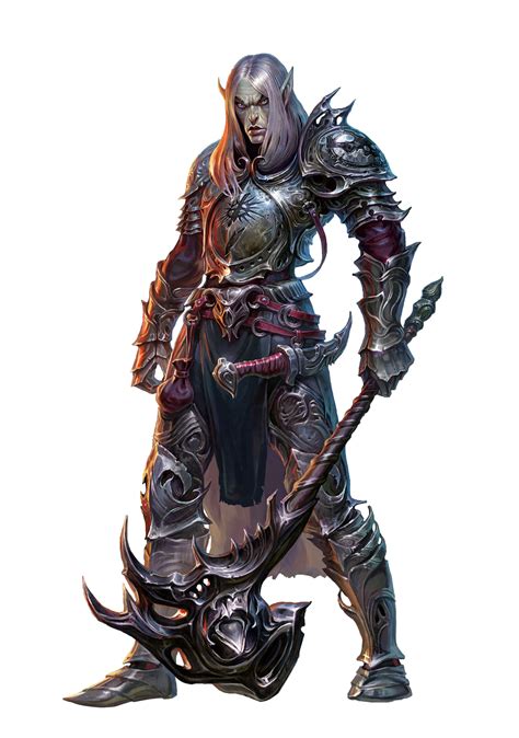 Male Elf Evil Antipaladin Fighter Undead Pathfinder 2e Pfrpg Dnd Dandd 3 5 5e 5th Ed D20 Fantasy
