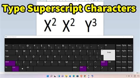 How To Type Superscript Characters In Ms Word And Ms Excel Windows 11 Or Windows 10 Youtube