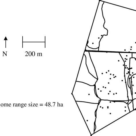 Example Home Range Estimated With The 100 Minimum Convex Polygon