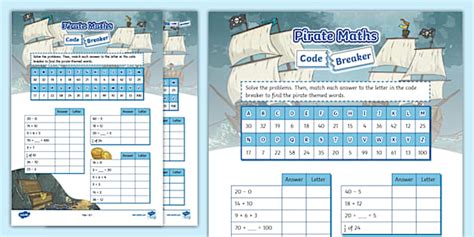 👉 Year 3 Pirate Maths Code Breaker Teacher Made