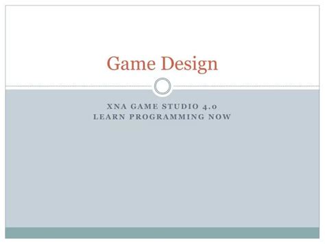 PPT Game Design PowerPoint Presentation Free Download ID 6202505