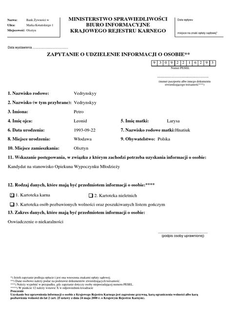 wniosek individual query pdf