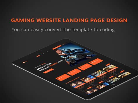 Gaming Website Landing Page Design On Behance