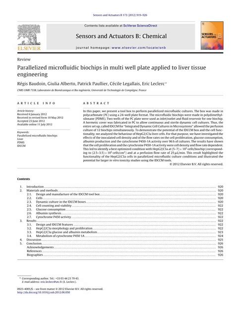 Pdf Parallelized Microfluidic Biochips In Multi Well Plate Applied To