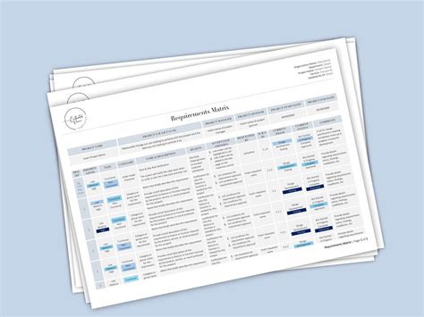 Requirements Matrix Template Requirements Traceability Matrix Template Project Requirements