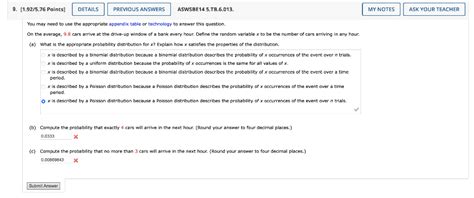 Solved 1 92 5 76 Points] Aswsbe14 5 Tb 6 013 You May Need