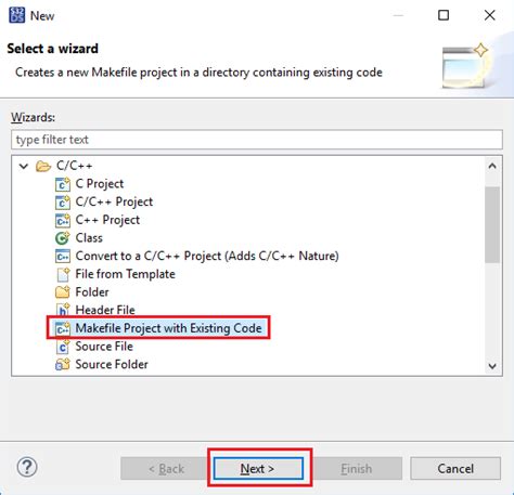 Howto Create A New Makefile Project In S32ds With Existing Code From