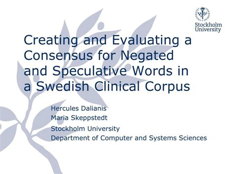 Ppt Creating And Evaluating A Consensus For Negated And Speculative