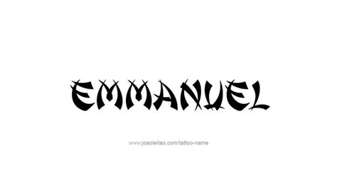 Emmanuel Name Tattoo Designs Emanuel In Cursive