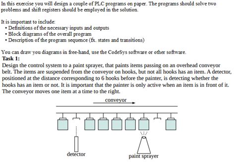 Solved In This Exercise You Will Design A Couple Of Plc