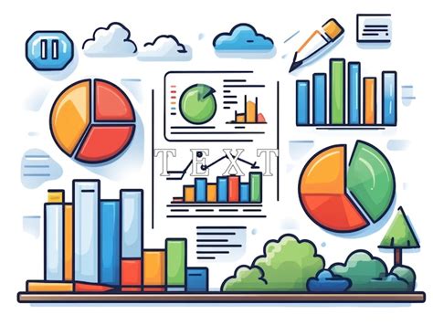 Colorful Infographic Elements Including Bar Graphs Pie Charts And Line Graphs Premium Ai