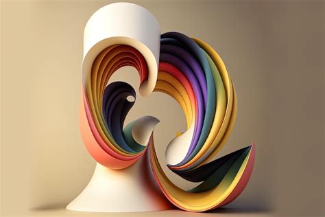 Premium Ai Image Curvilinear Abstract Art