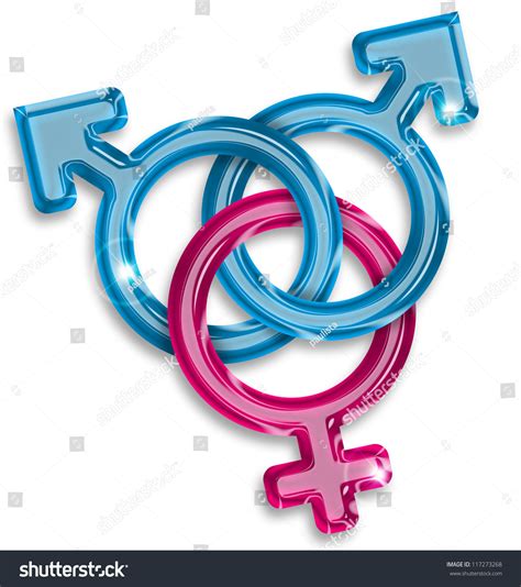 Symbol Love Triangle Between Two Men Stock Illustration Shutterstock