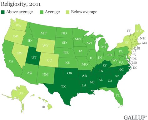 Map Of Us Religiosity 2011 450x367 Mapporn
