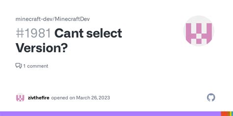 Cant Select Version Issue Minecraft Dev MinecraftDev GitHub