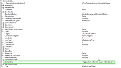 Sketchonly In Error State In Object Model For Sketchlines In Planar Sketches 2025 Autodesk
